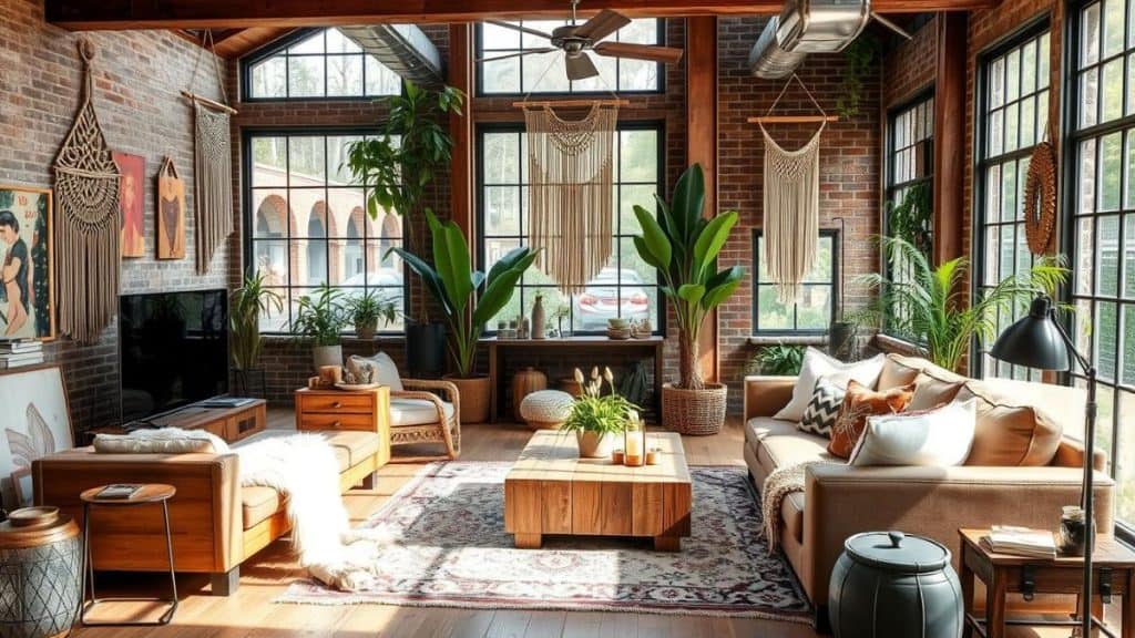 Industrial Boho Living Room