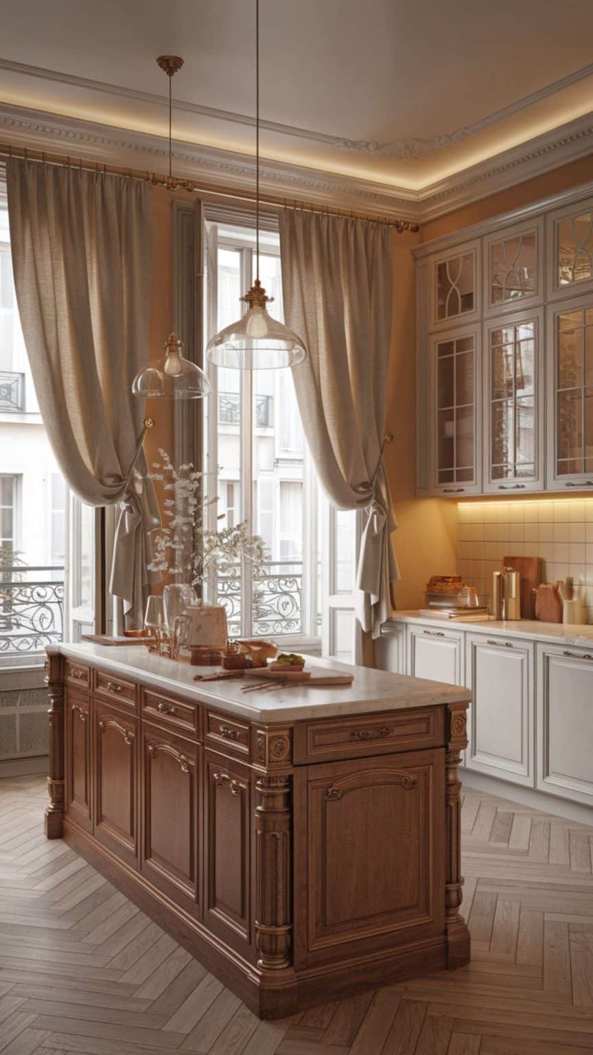 15+ Gorgeous French Style Kitchens to Inspire You